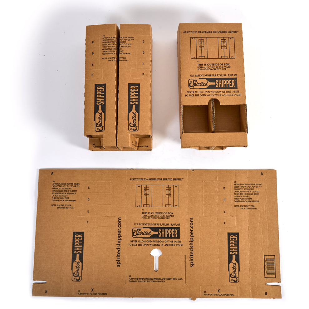 Bottle Insert For Two 750 ml or Two 1 liter Bottles – SpiritedShipper