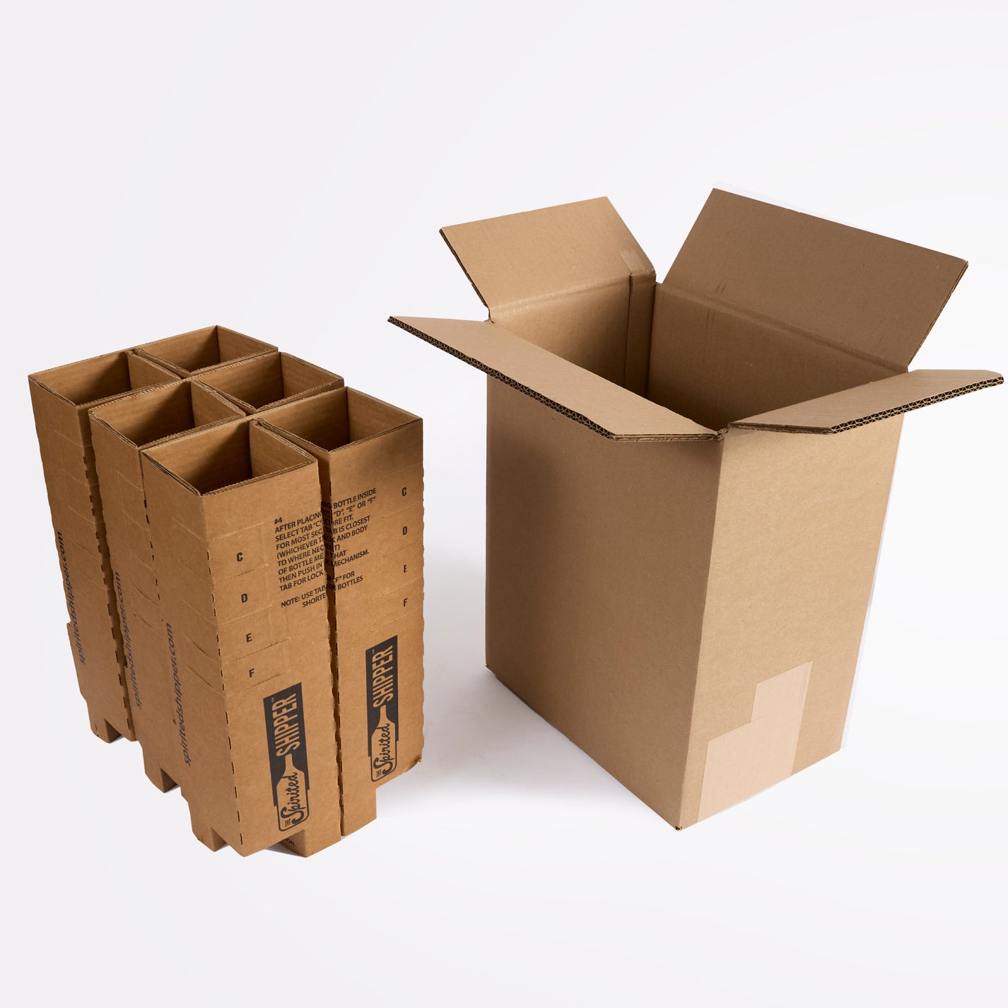 Six Bottle Wine Shipper – SS6 - Insert and Box – SpiritedShipper